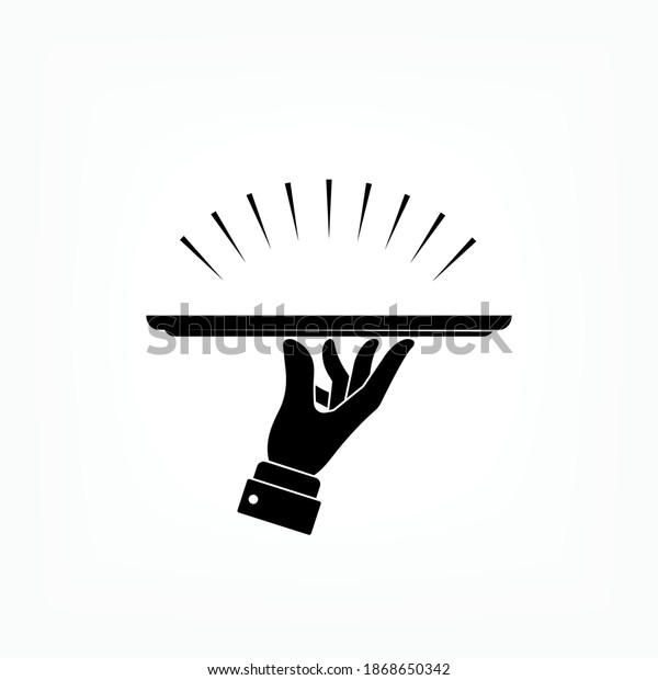 Serving Tray Icon Best Service Symbol Stock Vector (Royalty Free ...