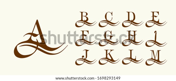 1,067 Filigree Script Capital Letters Images, Stock Photos & Vectors ...