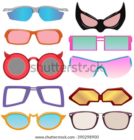 Set 1 Vector Funky Glasses Illustration Stock Vector (Royalty Free ...