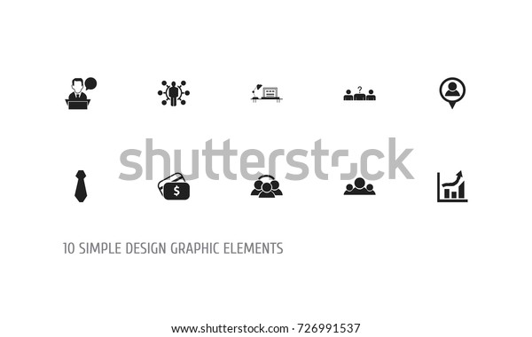 Set 10 Editable Business Icons Includes Stock Vector (Royalty Free ...