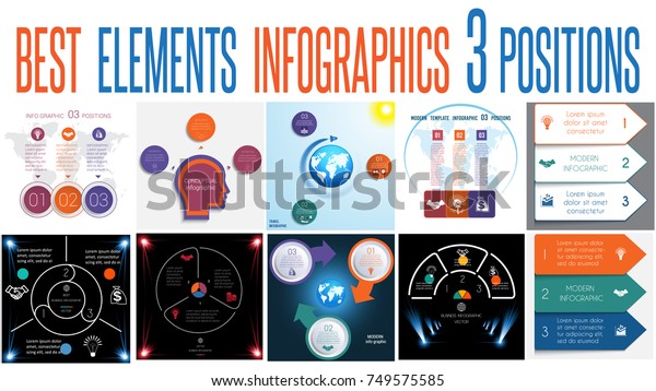 Set 10 Universal Templates Elements Infographics Stock Vector (Royalty ...