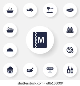 Set 13 Bar Icons Setcollection Broth Stock Vector (Royalty Free ...