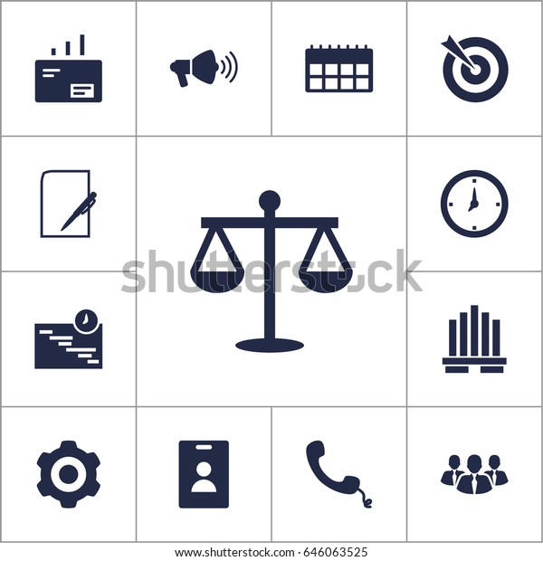 Set 13 Enterprise Icons Setcollection Data Stock Vector (Royalty Free ...
