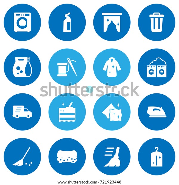Set 16 Cleanup Icons Setcollection Iron Stock Vector (Royalty Free ...