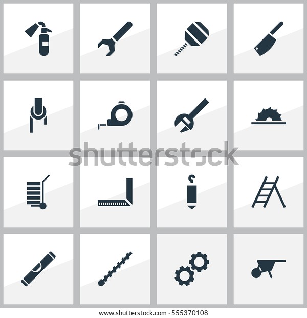 Set 16 Editable Apparatus Icons Includes Stock Vector (Royalty Free ...
