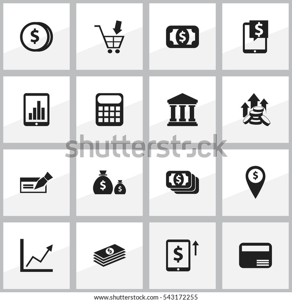 Set 16 Editable Banking Icons Includes Stock Vector (Royalty Free ...