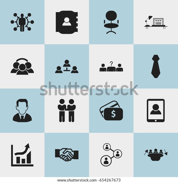Set 16 Editable Trade Icons Includes Stock Vector (Royalty Free) 654267673