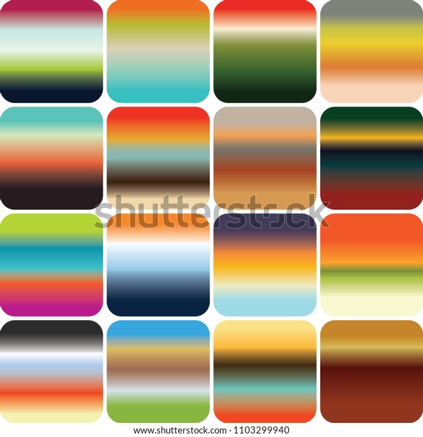 Set 16 Gradients Themes Inspired By Stock Vector (Royalty Free ...