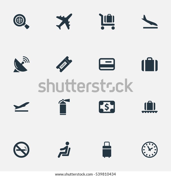 Set 16 Simple Travel Icons Can Stock Vector (Royalty Free) 539810434 ...