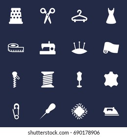 Set 16 Tailor Icons Setcollection Bodkin Stock Vector (Royalty Free ...