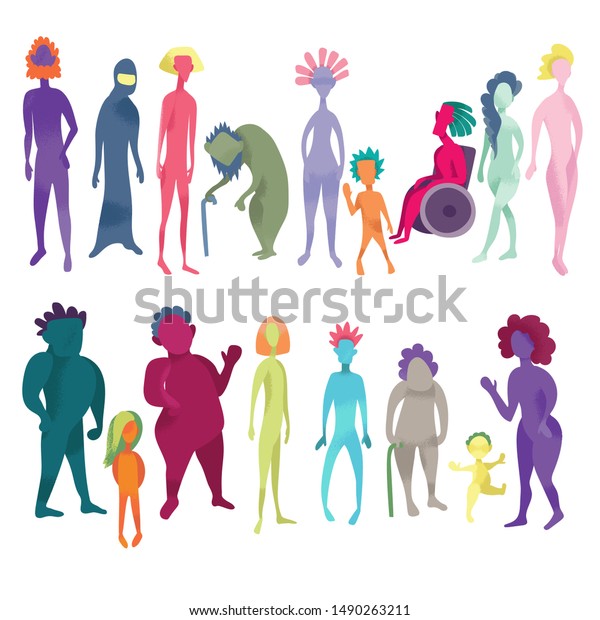 Set 17 Very Different People Age Stock Vector (Royalty Free) 1490263211 ...