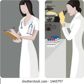 Set 2 Medical Illustrations Stock Vector (Royalty Free) 1443797 ...