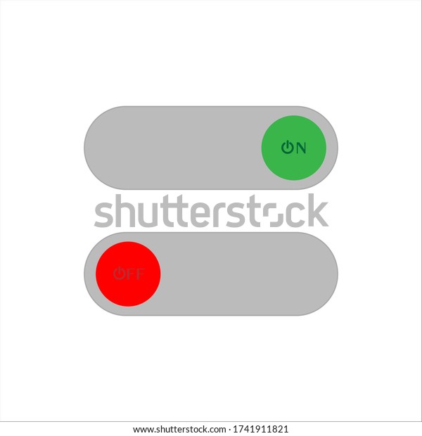 Set 2 On Off Slider Style Stock Vector (Royalty Free) 1741911821 ...