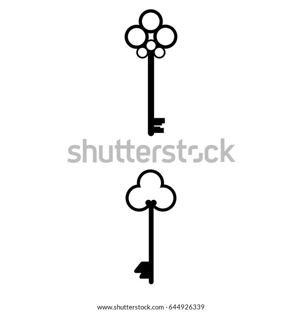Set 2 Vectors Pictogram Key Icon Stock Vector (Royalty Free) 644926339 ...