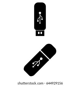 Set 2 Vectors Pictogram Usb Icon Stock Vector (Royalty Free) 644929156 ...