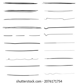 Set 20 Pieces Different Lines Vector Stock Vector (Royalty Free ...