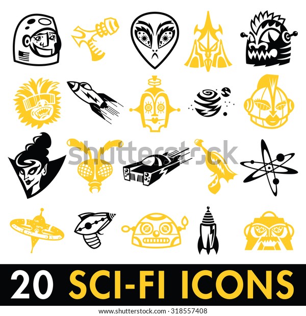 Set 20 Scifi Vector Icons Stock Vector (Royalty Free) 318557408 ...