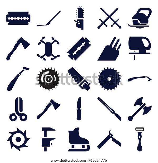 Set 25 Blade Filled Icons Such Stock Vector (Royalty Free) 768054775