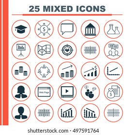 Public Administration Icons Set Stock Vector (Royalty Free) 215160913