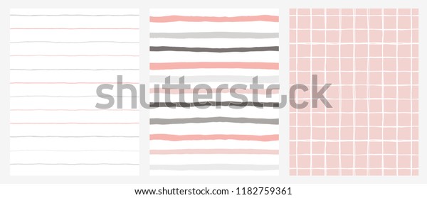 Set 3 Hand Drawn Irregular Geometric Stock Vector (Royalty Free ...