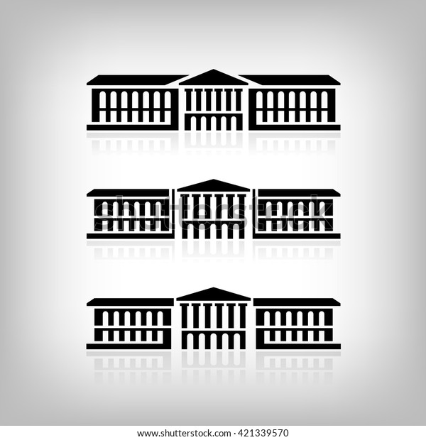 Set 3 Logos Buildings Columns Vector Stock Vector (Royalty Free) 421339570