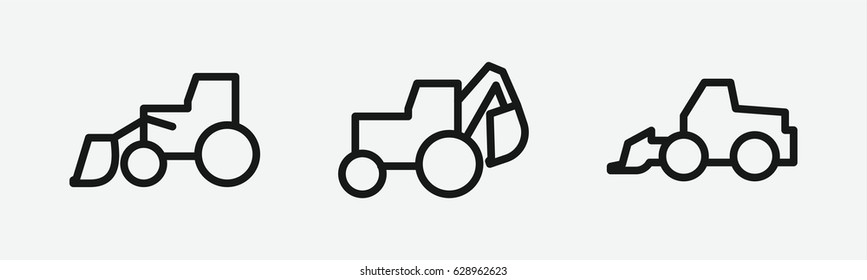 Set 3 Outline Dredgeicons Stock Vector (Royalty Free) 628962623 ...