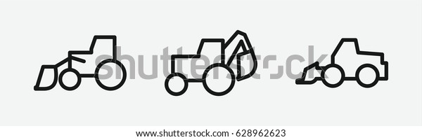Set 3 Outline Dredgeicons Stock Vector (Royalty Free) 628962623 ...