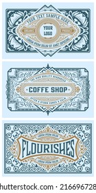 Set 3 Vintage Labels Packing Stock Vector (Royalty Free) 2166967287 ...