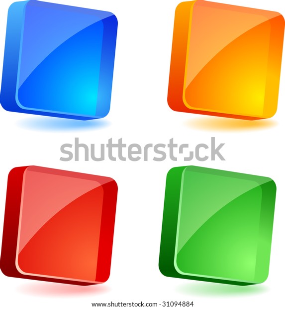 Set 3d Buttons Vector Illustration Stock Vector (Royalty Free) 31094884 ...