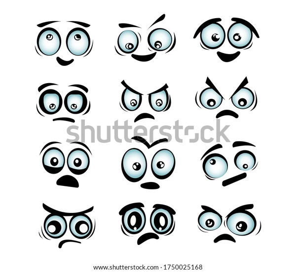Set 3d Cartoon Eye Vector High Stock Vector (Royalty Free) 1750025168 ...