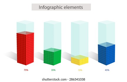 Set 3d Vector Cubic Diagram Numbers Stock Vector (Royalty Free ...