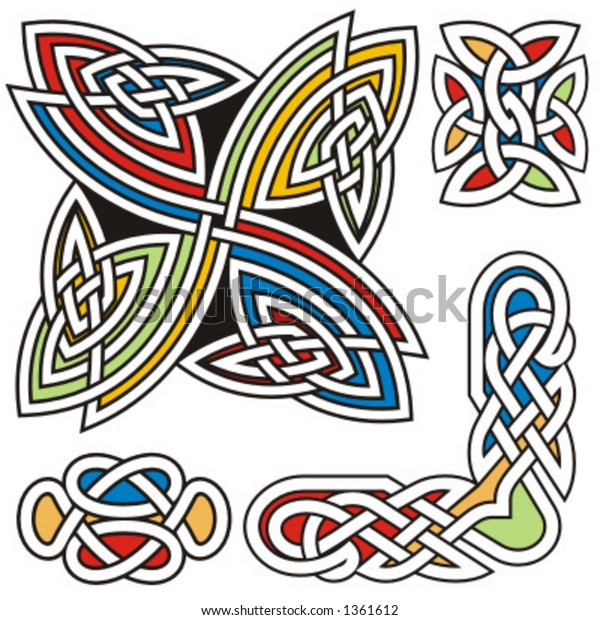 Set 4 Celtic Ornamental Designs Stock Vector (Royalty Free) 1361612 ...