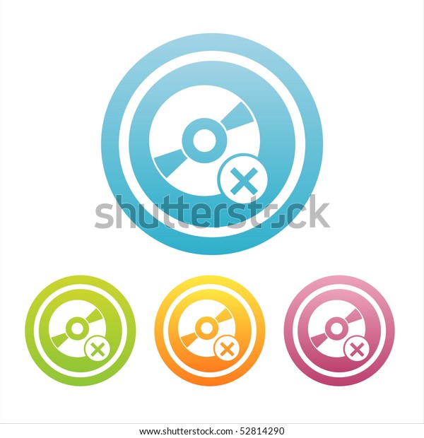 Set 4 Colorful Cd Signs Stock Vector (Royalty Free) 52814290 | Shutterstock