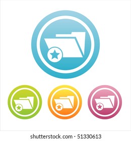 Set 4 Colorful Folder Signs Stock Vector (Royalty Free) 52173379 ...