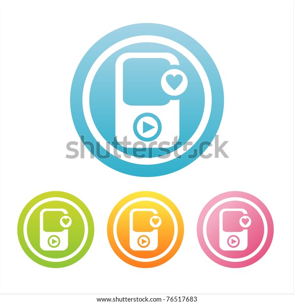 Set 4 Colorful Player Signs Stock Vector (Royalty Free) 76517683 ...