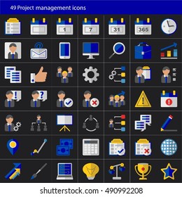 Set 49 Modern Project Management Vector Stock Vector (Royalty Free ...