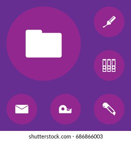Set 6 Instruments Icons Setcollection Folder Stock Vector (Royalty Free ...