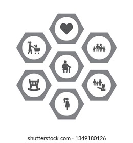 Set 7 Relatives Icons Set Collection Stock Vector (Royalty Free ...