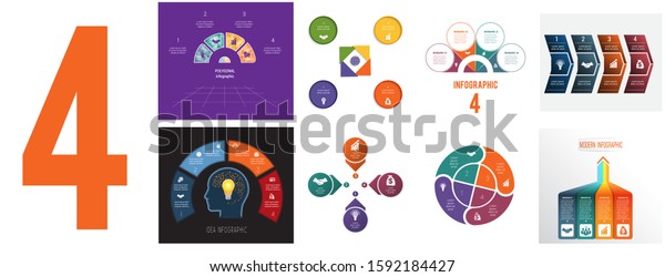 Set 8 Universal Templates Infographics Conceptual Stock Vector (Royalty ...