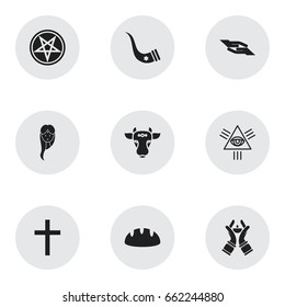 Set 9 Editable Dyne Icons Includes Stock Vector (Royalty Free ...