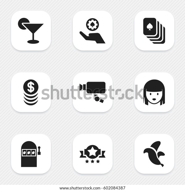 Set 9 Editable Excitement Icons Includes Stock Vector (Royalty Free ...