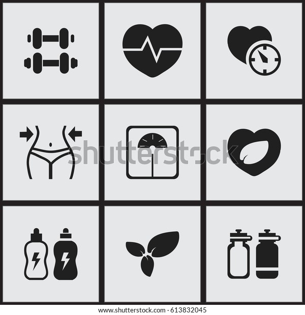 Set 9 Editable Lifestyle Icons Includes Stock Vector (Royalty Free ...