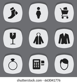 Set 9 Editable Trade Icons Includes Stock Vector (Royalty Free ...