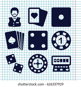 Gamble Icons Set 13 Editable Filled Stock Vector (Royalty Free) 778349683