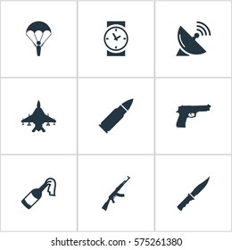 Set 9 Simple Battle Icons Can Stock Vector (Royalty Free) 575261380 ...