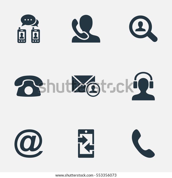 Set 9 Simple Connect Icons Can Stock Vector (Royalty Free) 553356073 ...