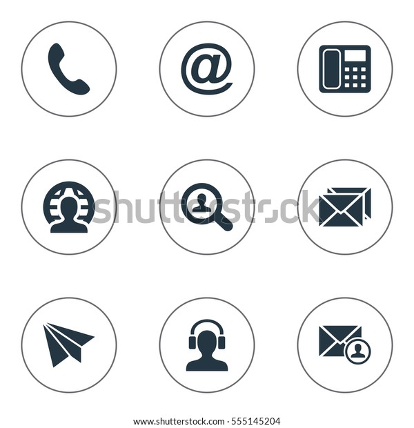 Set 9 Simple Contact Icons Can Stock Vector (Royalty Free) 555145204 ... Set 9 Simple Contact Icons Can Stock Vector (Royalty Free) 555145204 ...