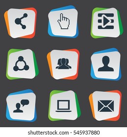 Set 9 Simple Media Icons Can Stock Vector (Royalty Free) 545937880 ...