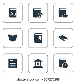 Set 9 Simple Reading Icons Can Stock Vector (Royalty Free) 537273289 ...