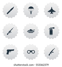 Set 9 Simple War Icons Can Stock Vector (Royalty Free) 553362379 ...